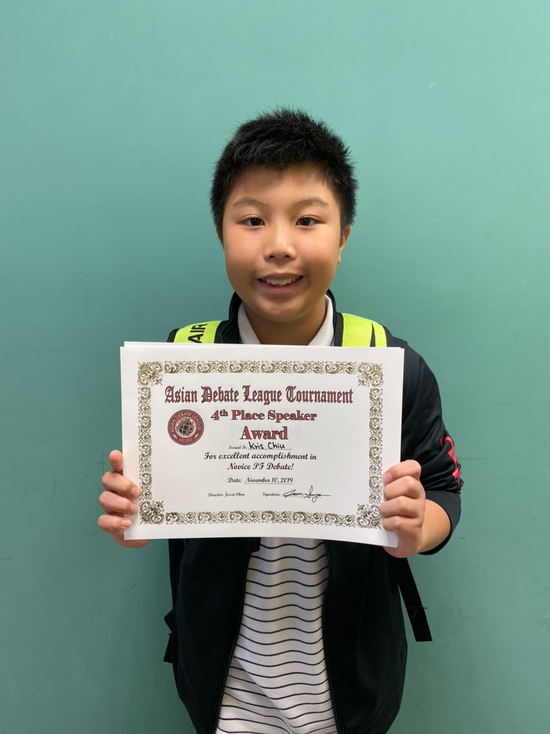 2019-11-10 ADL Tournament Winners are Joshua Cho & Ethan Huang (NPF ...