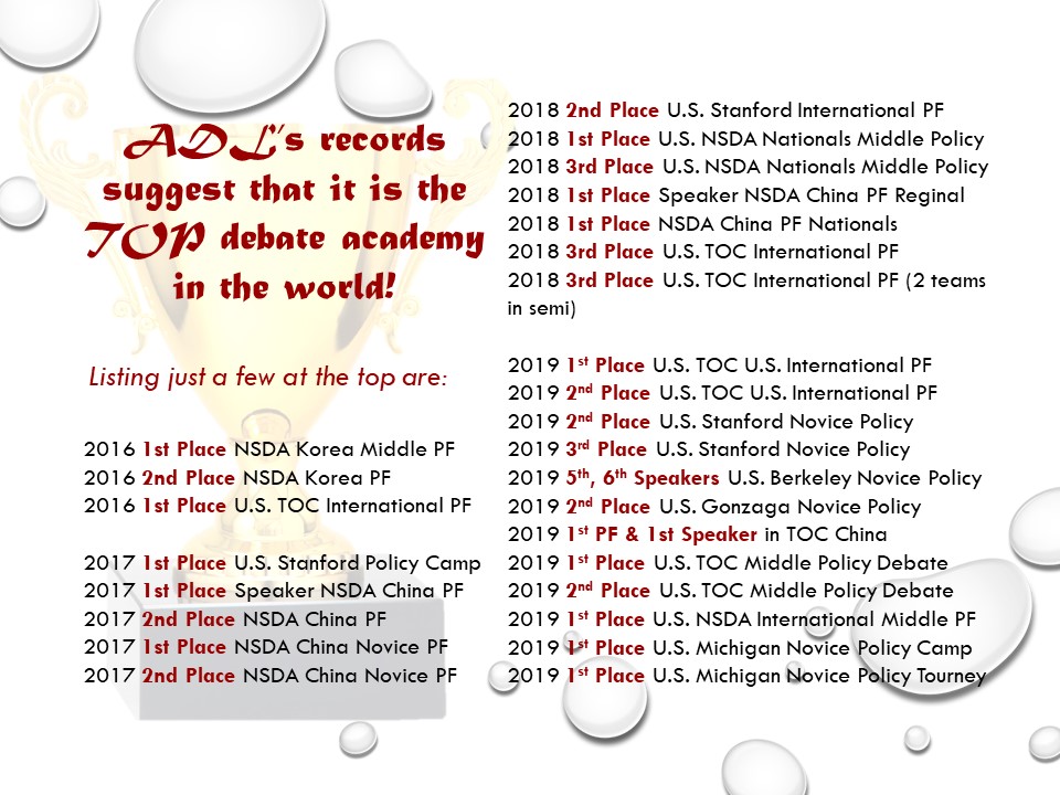 Asian Debate League – A member of Taiwan and U.S. National Speech ...