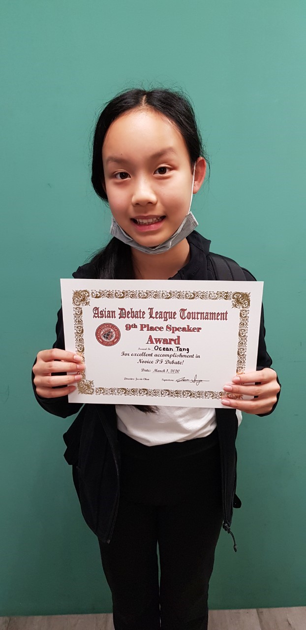 2020-03-01 ADL Tournament Winners: Dylan Liu & Sophie Hsu (NPF); Ariel ...